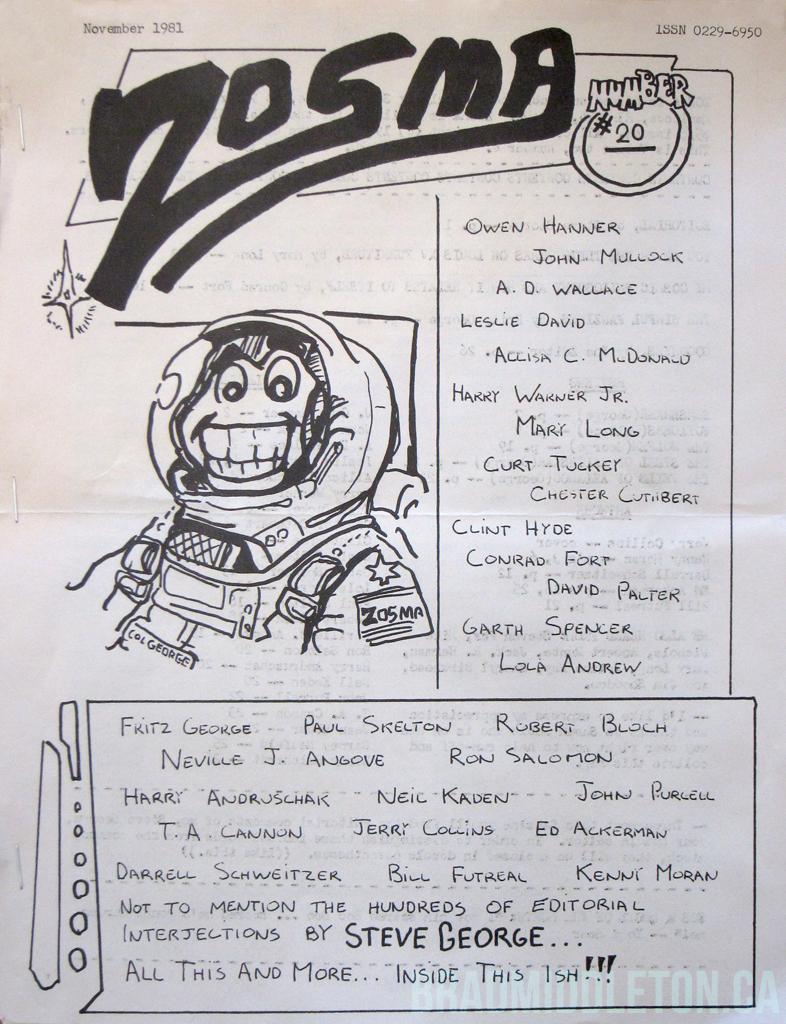 Canadiana Obscura: Zosma fanzine ~ My Bloody Obsession