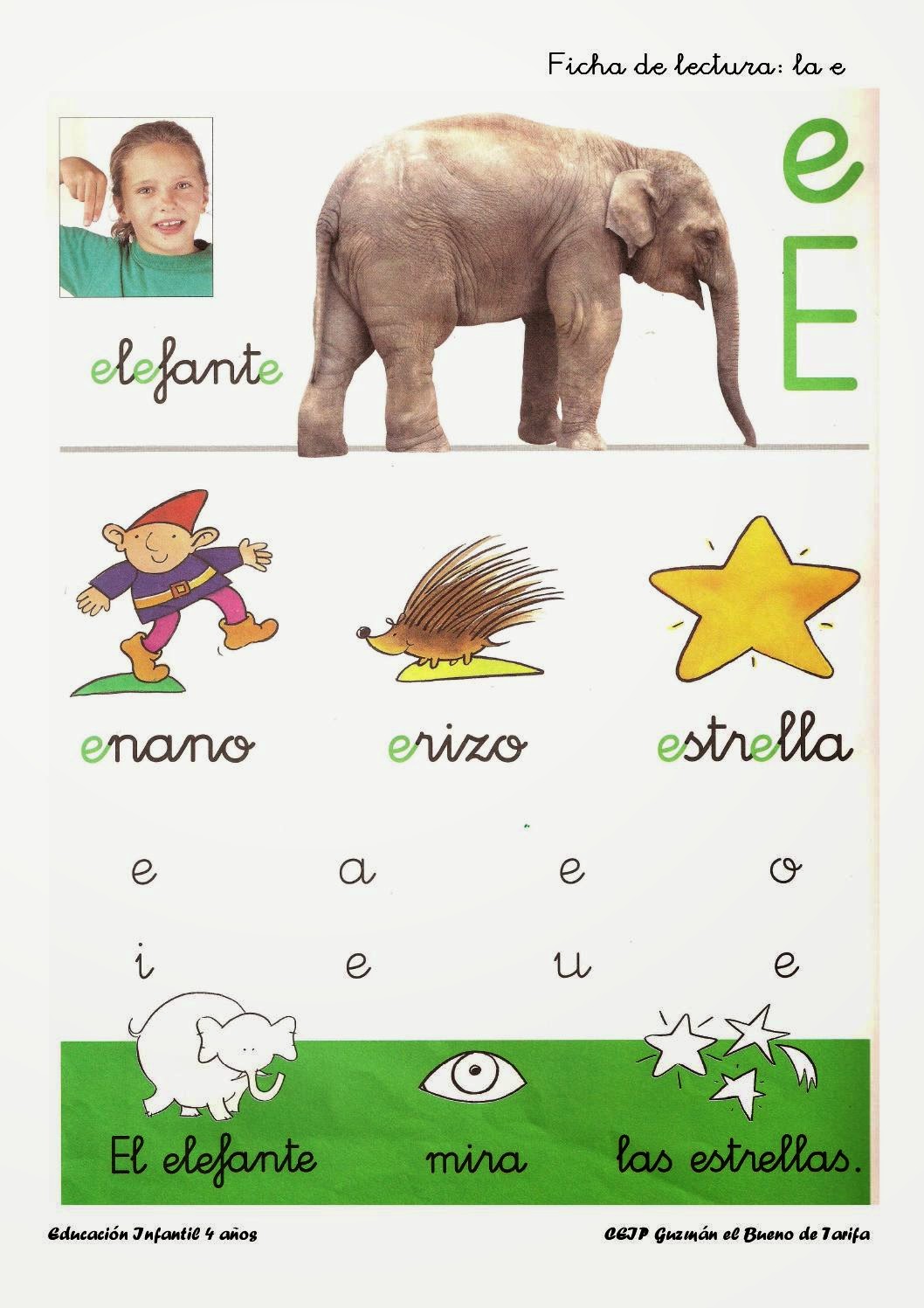 Fichas de Lectura de las Vocales ~ DIPLOMAS GAFETES Y MATERIAL EDUCATIVO