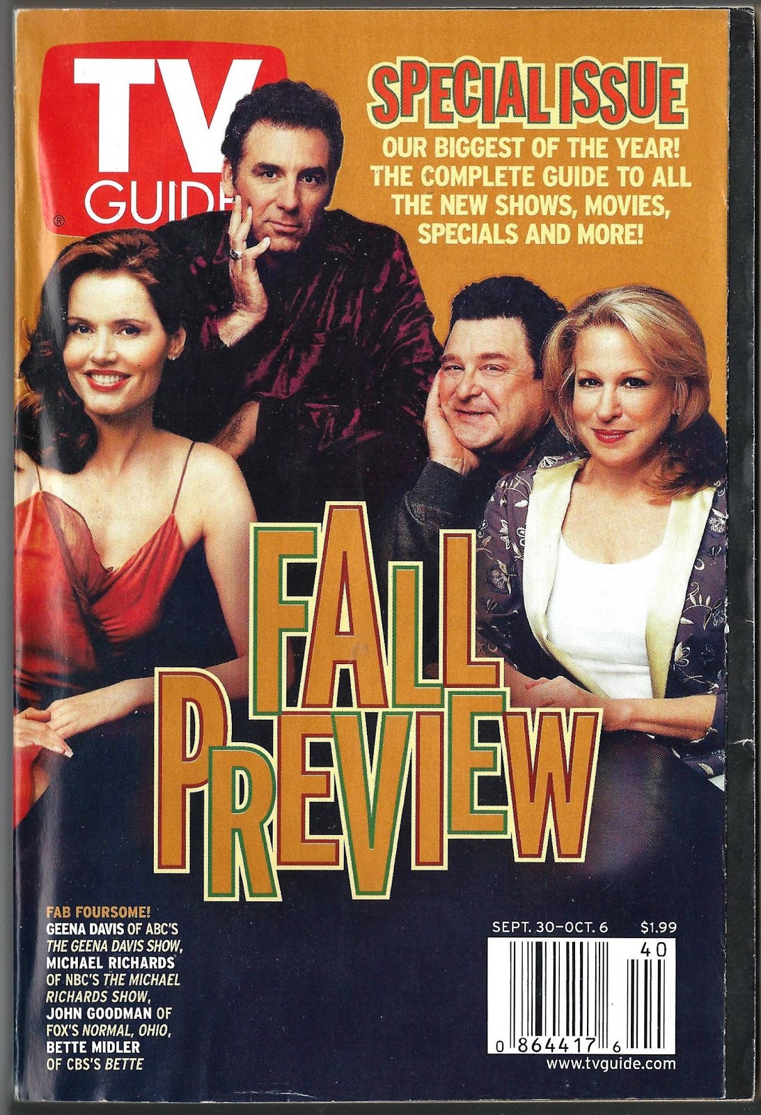 Past Print: TV Guide Fall Preview covers