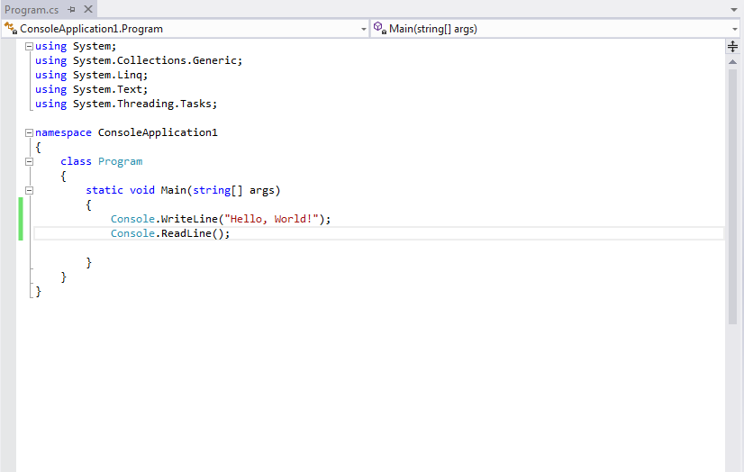 C# Programming: Hello world in C#