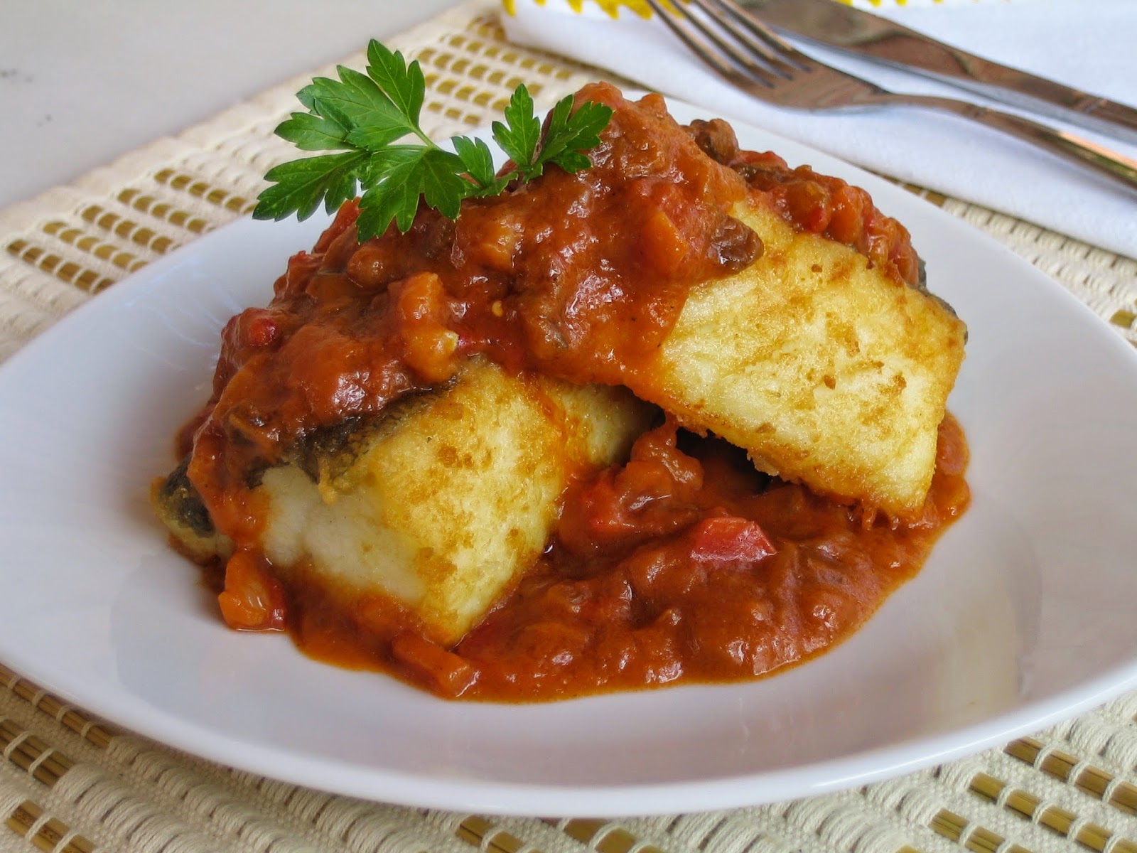 All i julivert: Bacallà amb samfaina