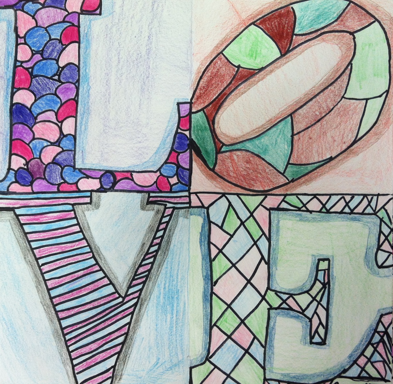 ART with Mrs. A: Third Grade "LOVE" Drawings