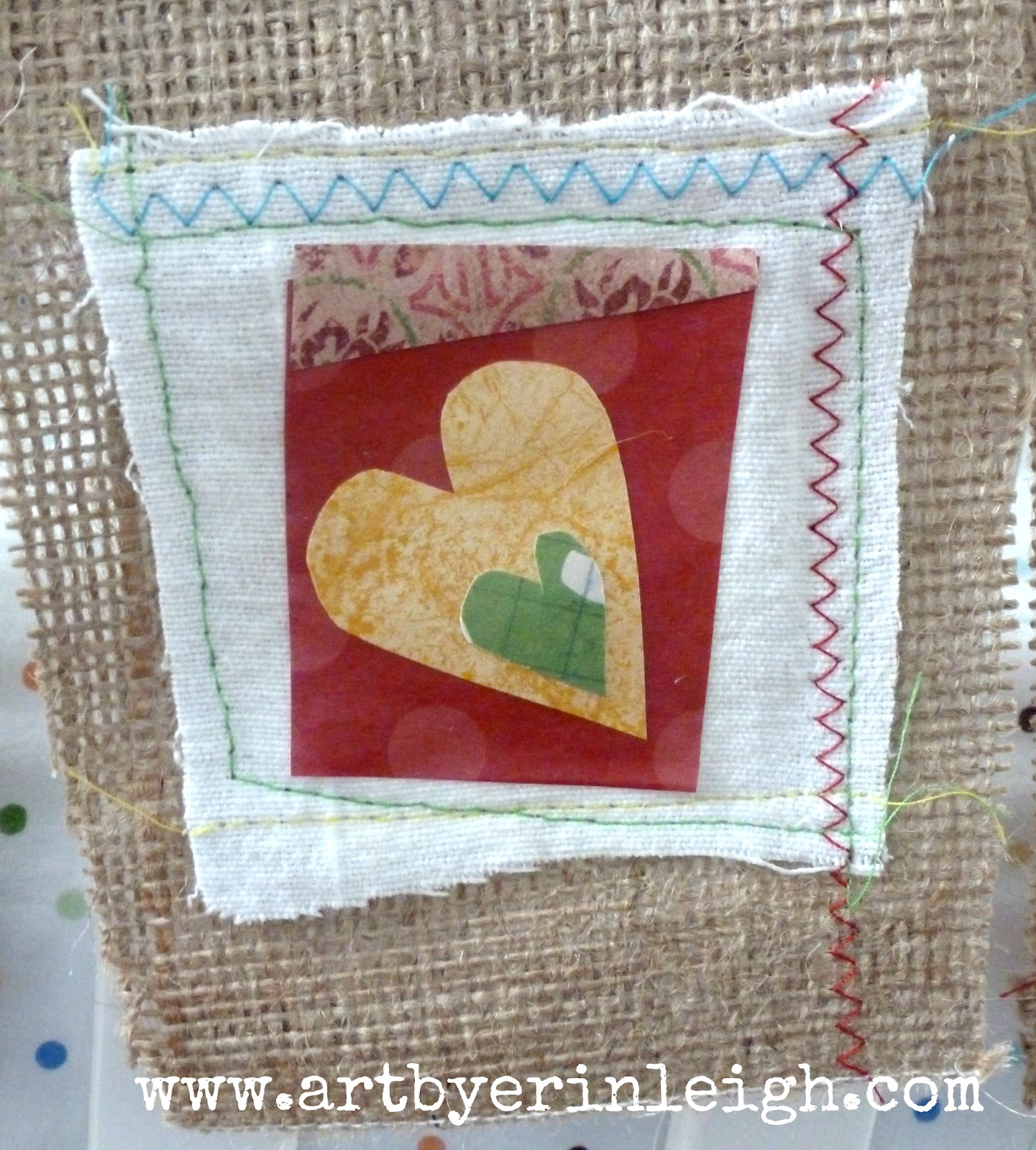 Art by Erin Leigh: Mixed Media You are Loved Burlap Banner Tutorial