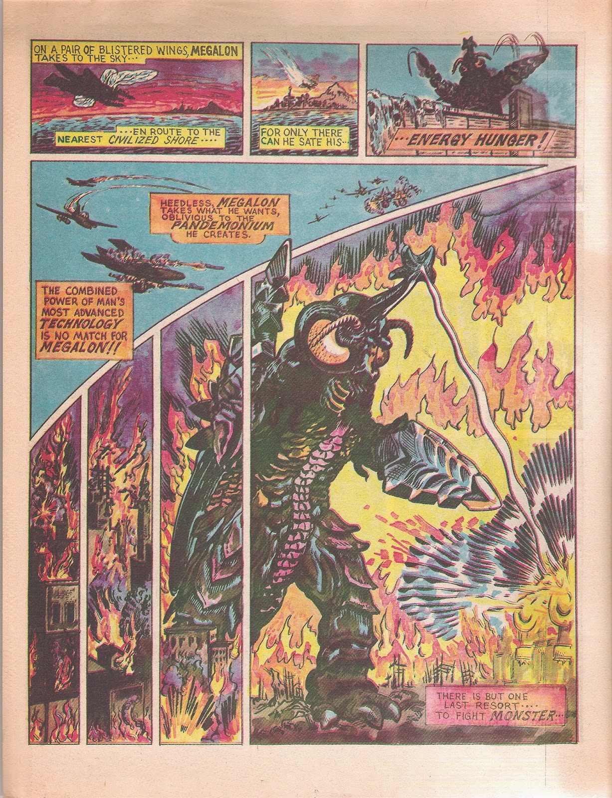 the sphinx: Rare Godzilla Vs. Megalon Comic Scans! (Cinema Shares, 1976)