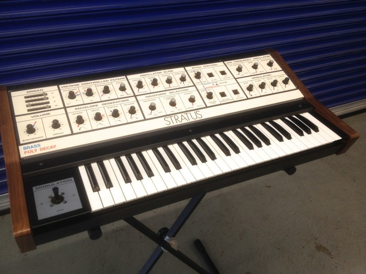 MATRIXSYNTH: Crumar Stratus with Patch Sheet Overlay