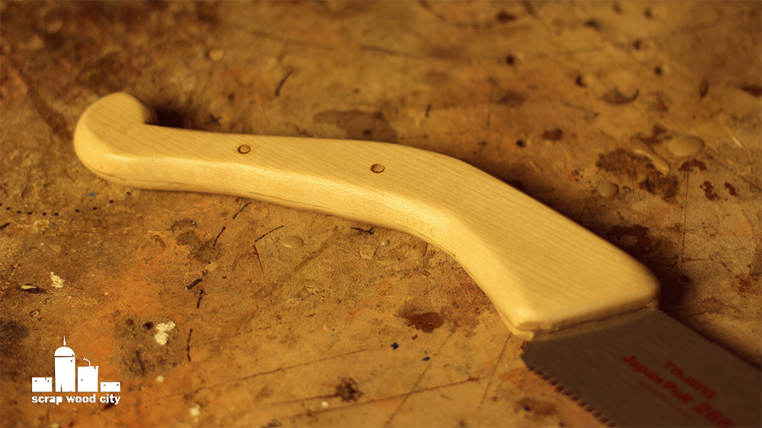 scrap wood city: How I made a DIY wooden handle for a Japanese pull saw