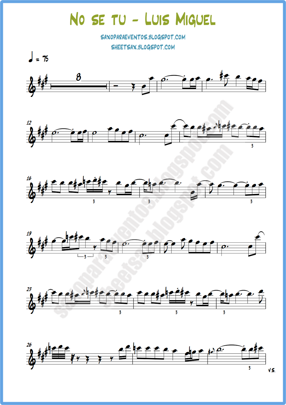No se tu de Luis Miguel - Partitura y pista gratis (Vientos y cuerdas ...