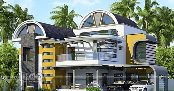 Unique and stylish unique round roof 4 bedroom home - Kerala Home ...