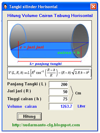Berbagi walau sebulir padi: Menghitung volume cairan pada tanki ...