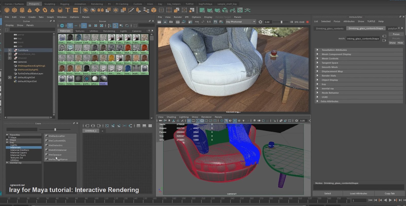 Iray for Maya tutorial: Interactive Rendering | CG TUTORIAL