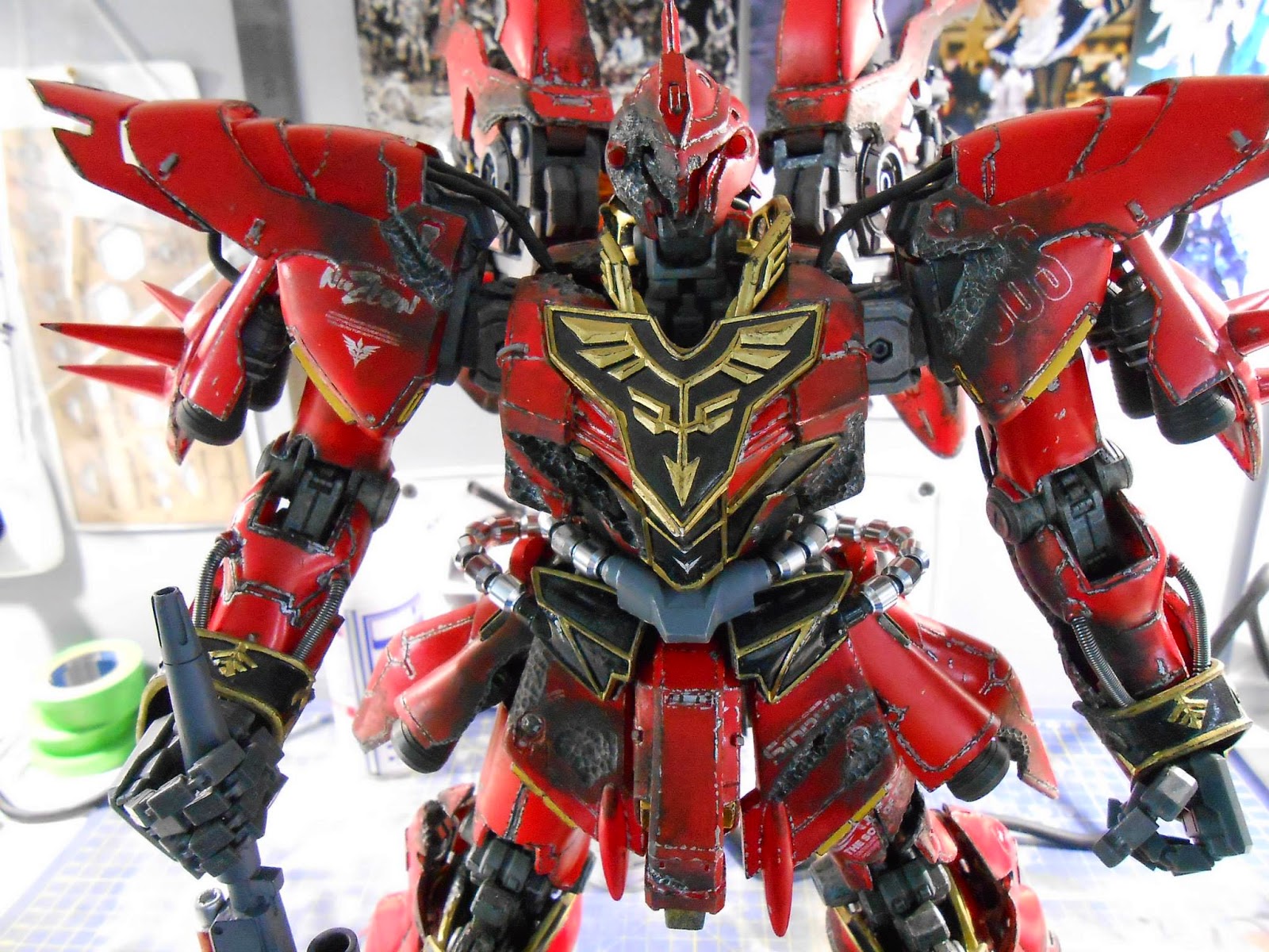 Gundam Family: G-System 1/72 Sinanju Battle Damage Custom Build