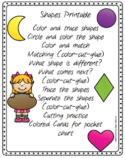 Shapes Printable ~ Preschool Printables