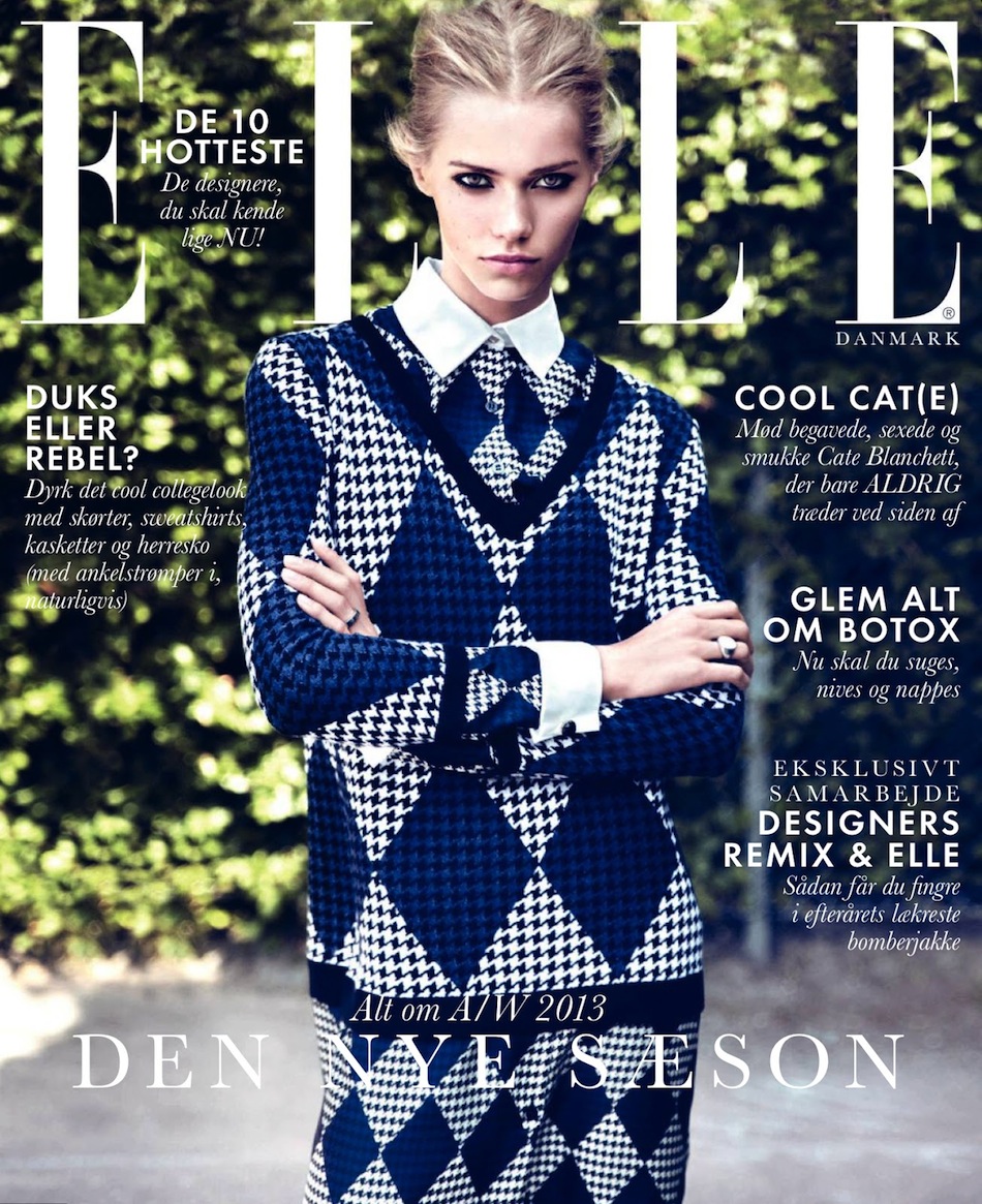 Elle Denmark August 2013: Kirstin Liljegren by Oliver Stalmans
