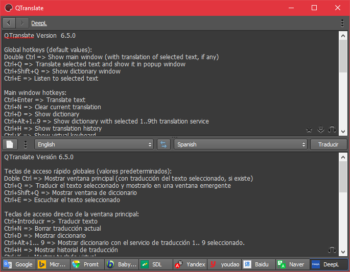 QTranslate 6.5.0 Portable | Un completo y liviano traductor gratuito online | AccionGlobalXSoft ...