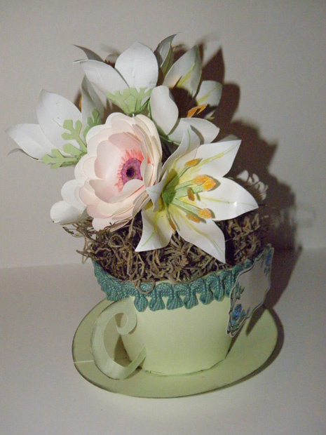 She's a Sassy Lady: Tea Cup and Bouquet