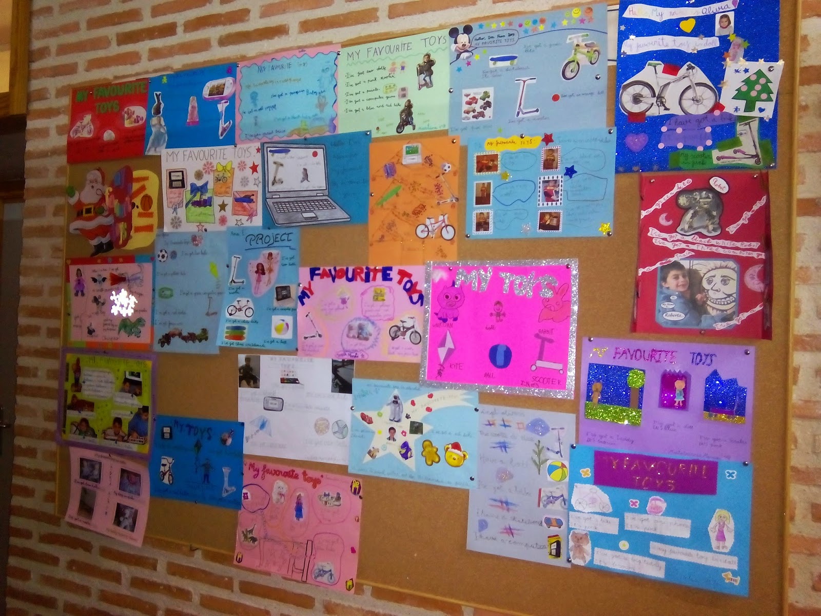 English classes 1, 2, 3: Grade 1 projects