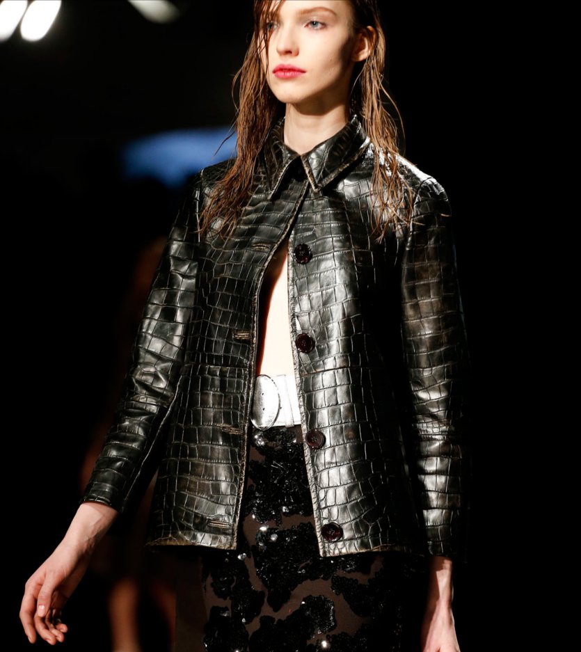 Fashion & Lifestyle: Prada Leather Jackets... Fall 2013 Womenswear