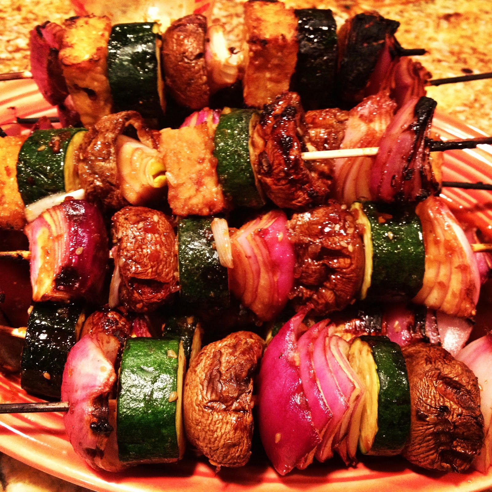 pearls and pasta: Veggie Kebabs with Pesto Dip