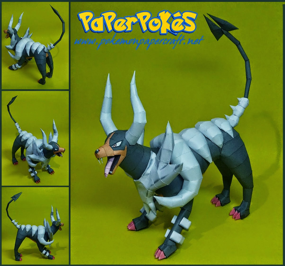 Pokemon Mega Houndoom Papercraft | Papercraft Paradise | PaperCrafts ...