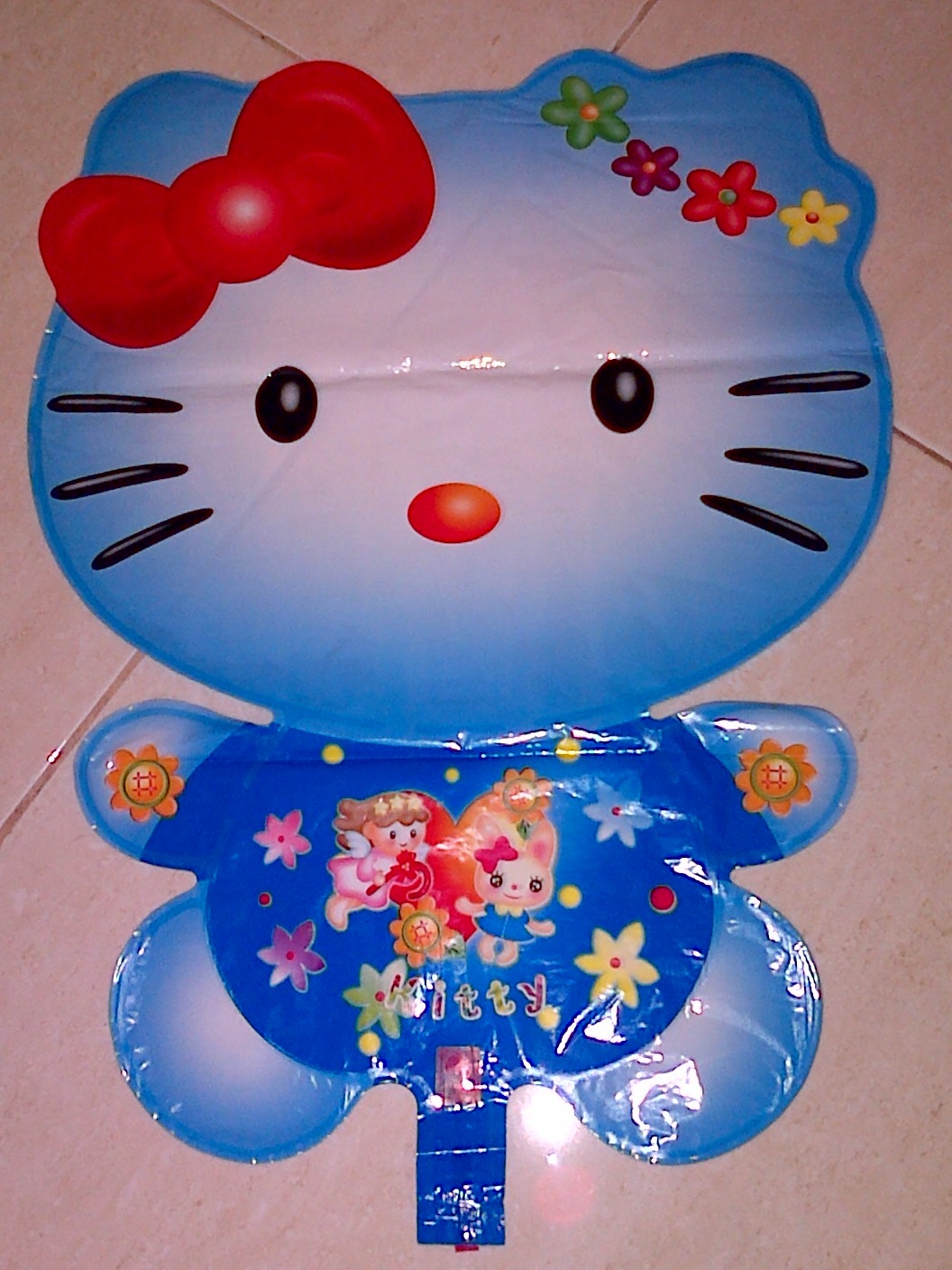 Balon Character Hello Kitty Biru - Anugerah Utama Toys