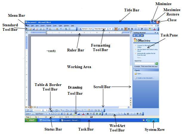Introduction to microsoft word ~ Study with google