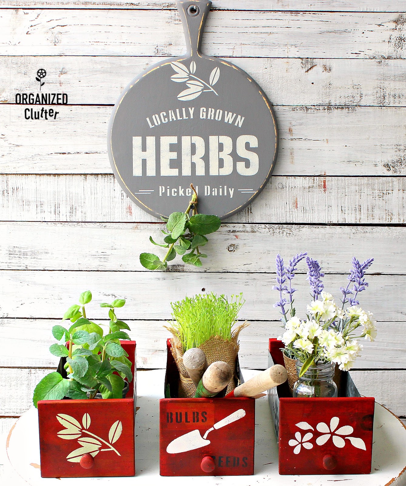 Junky Garage Drawers/Bins Get A Garden Makeover - Organized Clutter