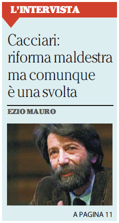 Malvino: Cacciari e il male minore