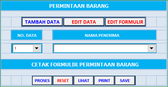 Aplikasi Excel Persediaan dan Permintaan Barang Versi 2 - ExcelManiacs