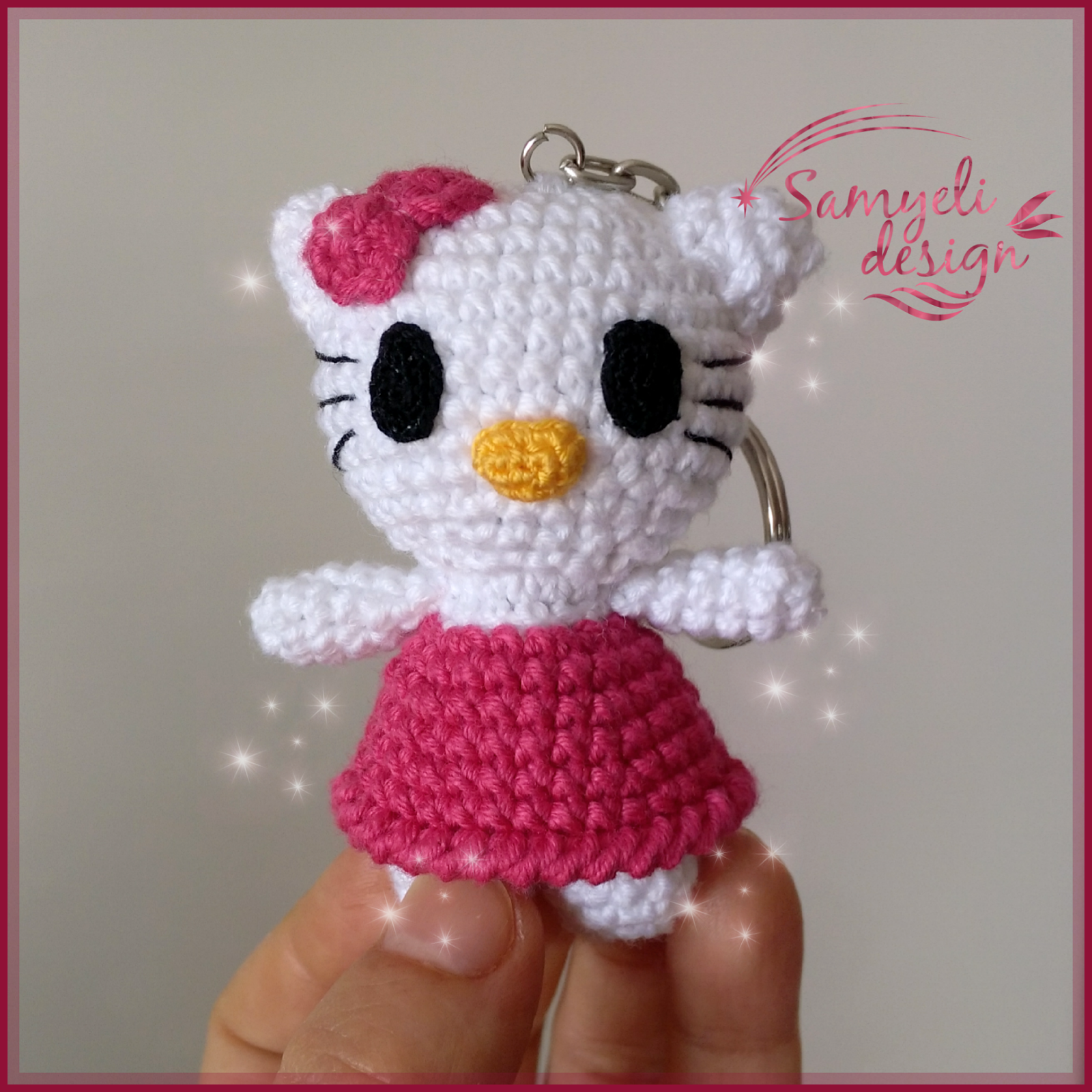 Samyelinin Örgüleri: HELLO KİTTY KEYCHAİN ( Free Pattern) | Amigurumi ...