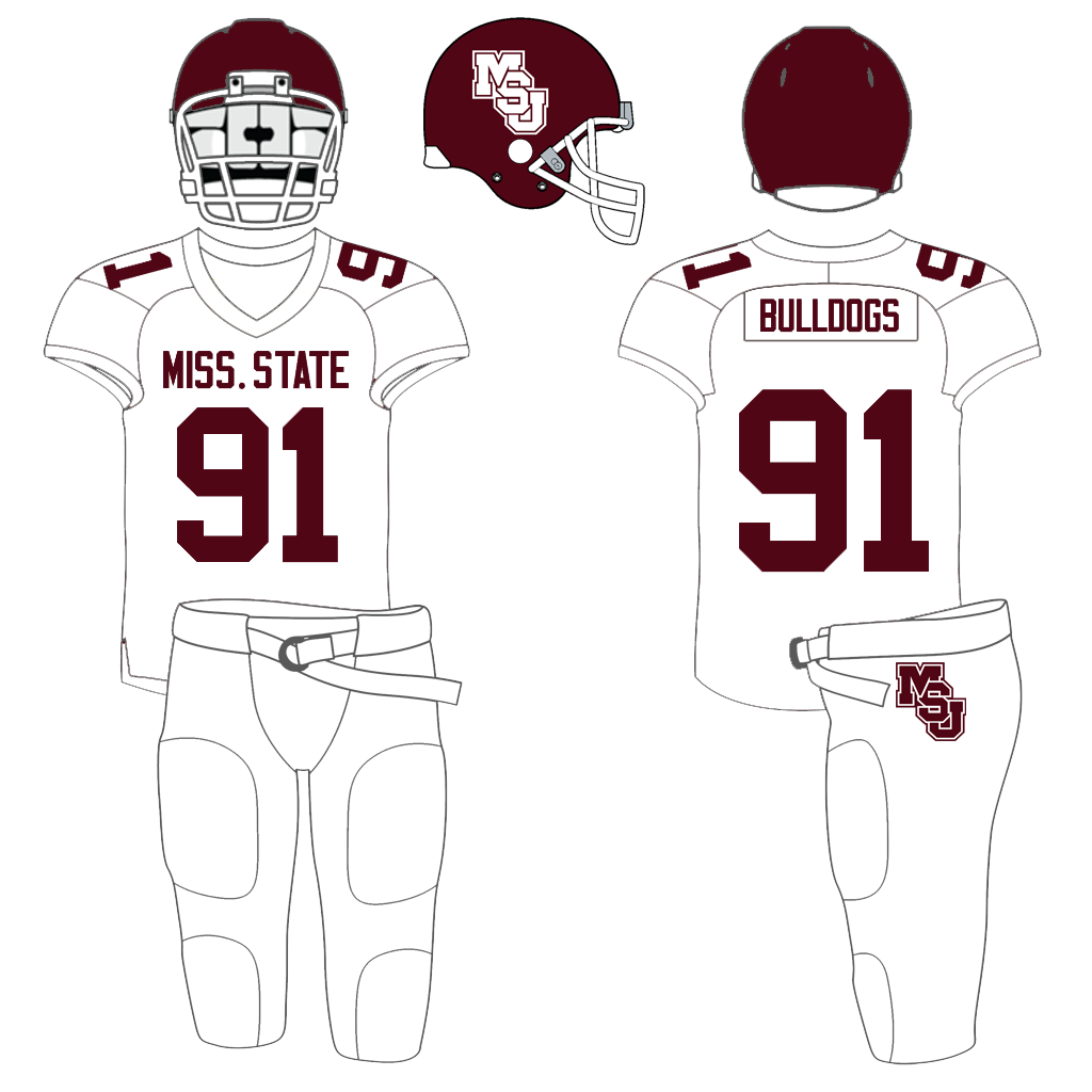 Mississippi St. Football Uniform Tracker: MSU Uniform History to 1986