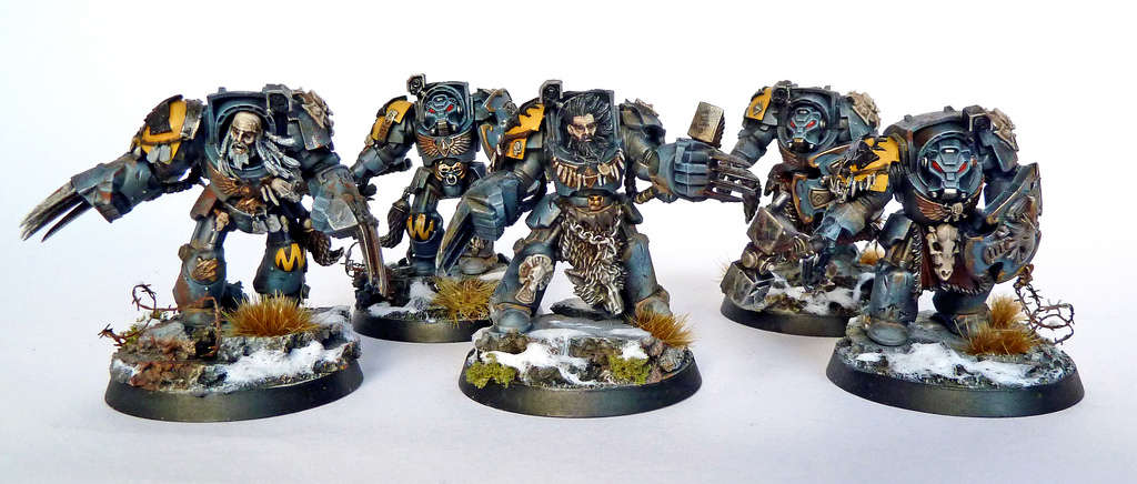 Showcase:Space Wolves Wolf Guard Terminators - Tale of Painters