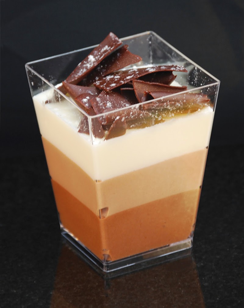 assafar : verrine aux trois chocolate