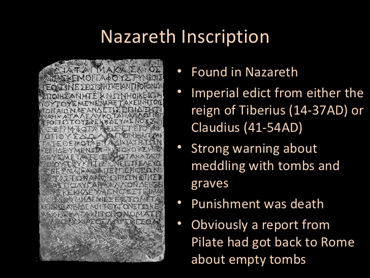 Dig Deeper: ARCHAEOLOGY: Nazareth Inscription