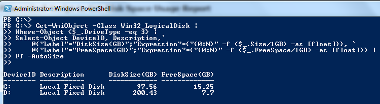 Check And Export Drive Szie Report On Multiple Servers Using Powershell