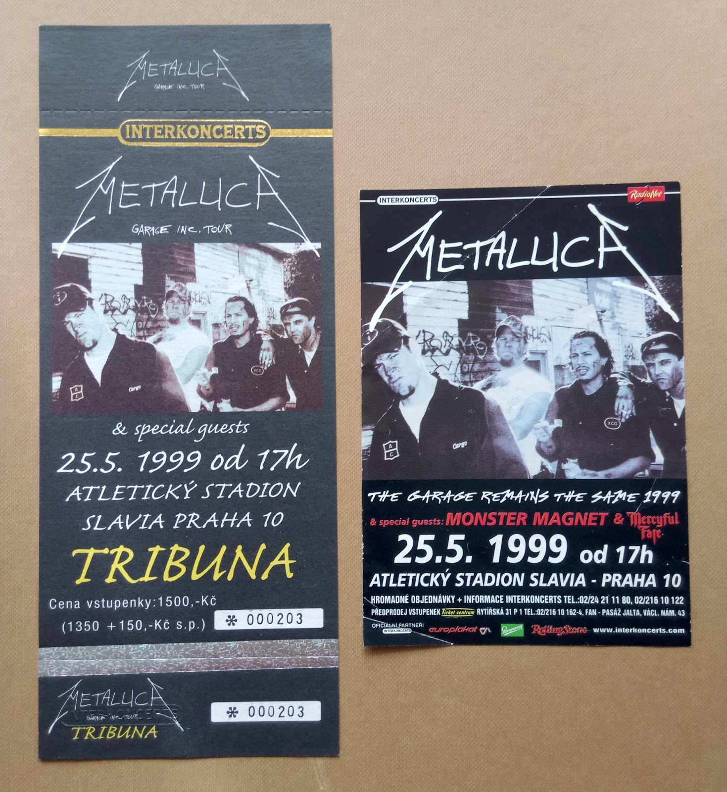 Metallica Tickets Collection