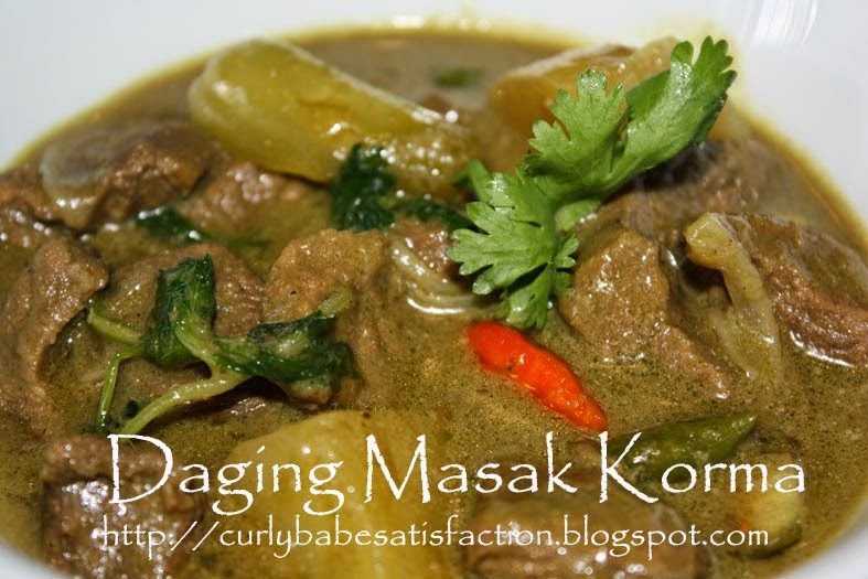 Curlybabe's Satisfaction: Daging Masak Korma