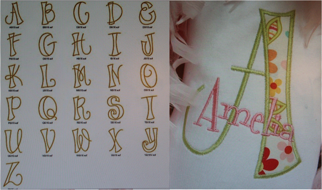 Jessalee's Elegant Stitches: Applique Fonts