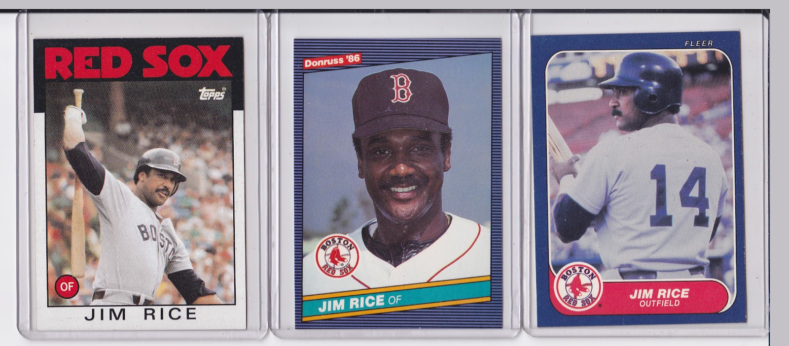 Red Sox Baseball Cards: 1986 Jim Rice Cards
