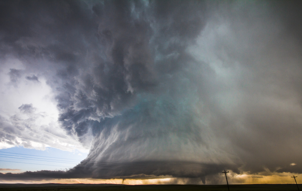 Dangerous Power of Nature : Massive storm clouds and powerful twin ...