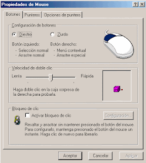 configurar equipo de computo: mouse