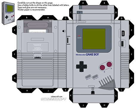 Game Boy Papercraft | Paperized Crafts