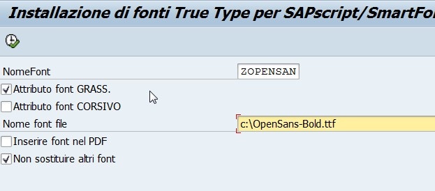 Informazioni utili e pratiche su SAP: ABAP: Aggiungere un nuovo FONT a SAP (per Sapscript e ...