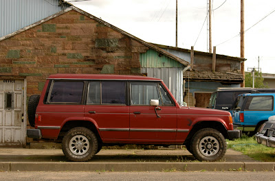 OLD PARKED CARS.: 1989 Mitsubishi Montero.