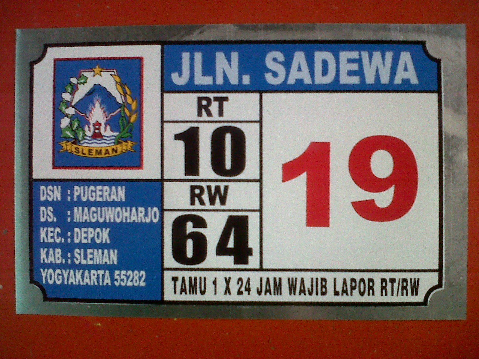 CONTOH PLAT NOMOR RUMAH | SPECIALIS CETAK PLAT NOMOR RUMAH