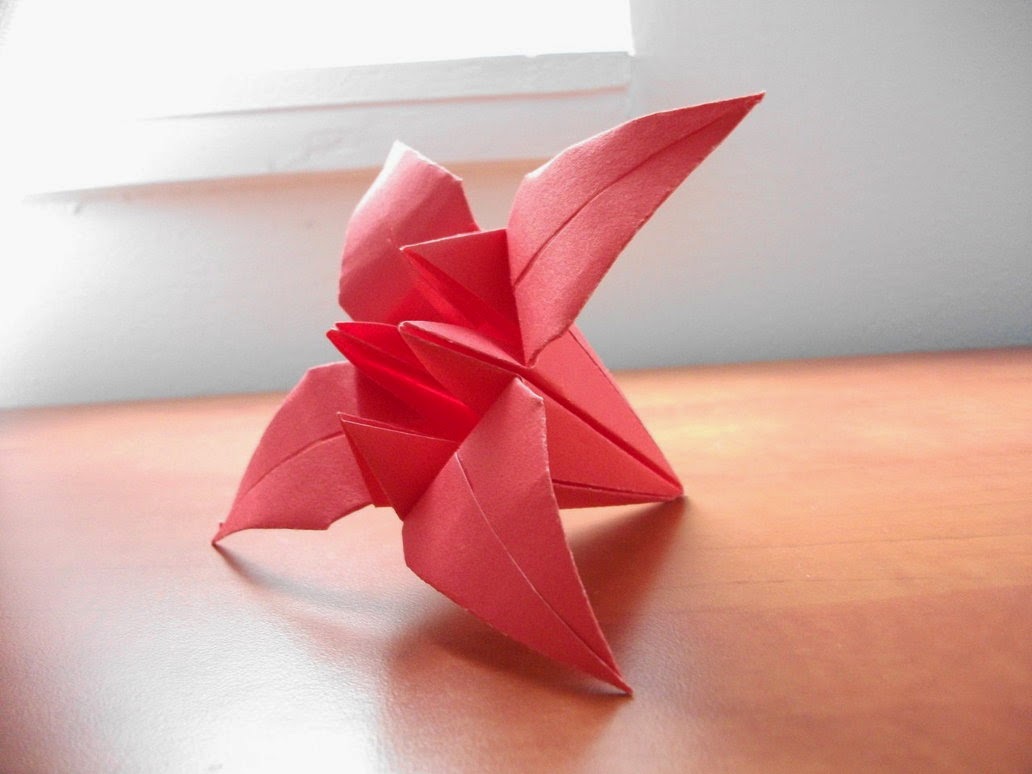 origami lilly ~ instructions origami kids