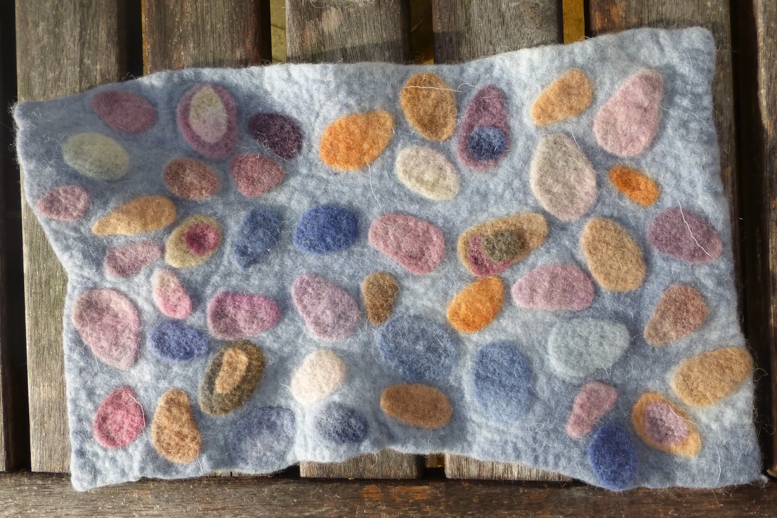 Hope Jacare Designs: Working on new felted pebble fabrics