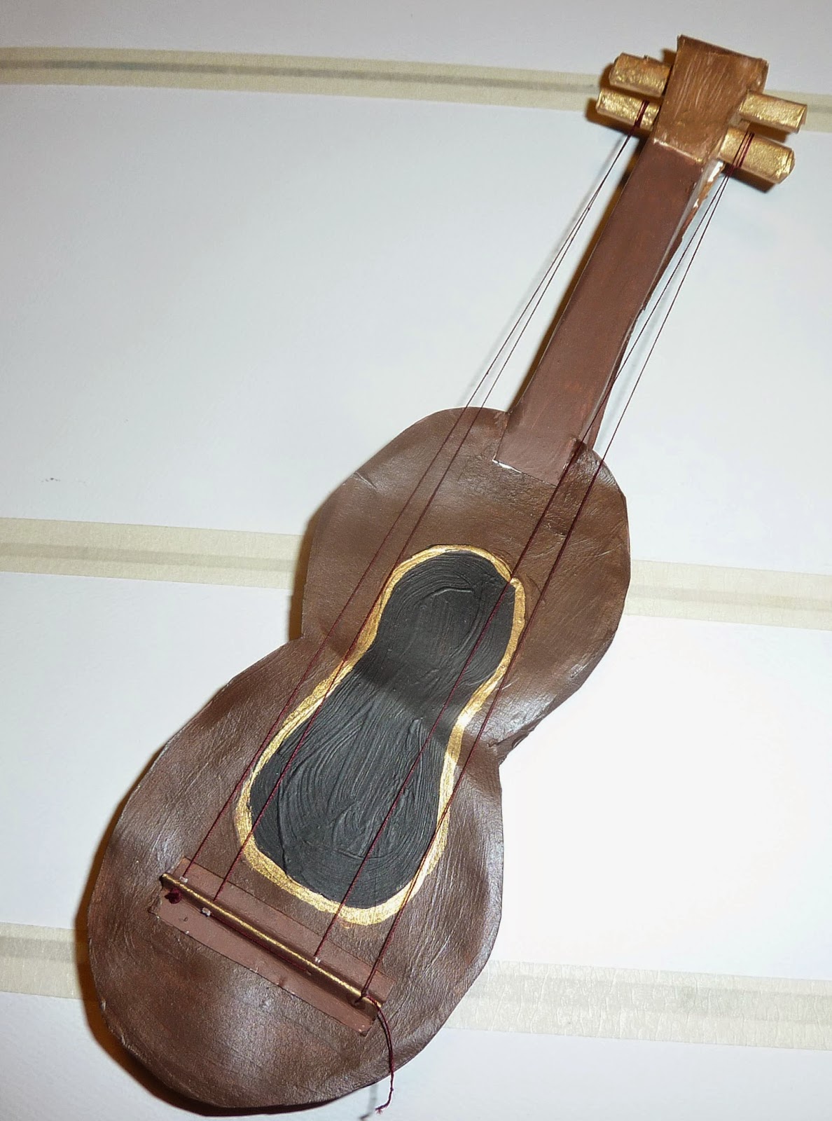 P. C. K. Art Room : Musical Instruments in Paper Sculpture 7/8 grade