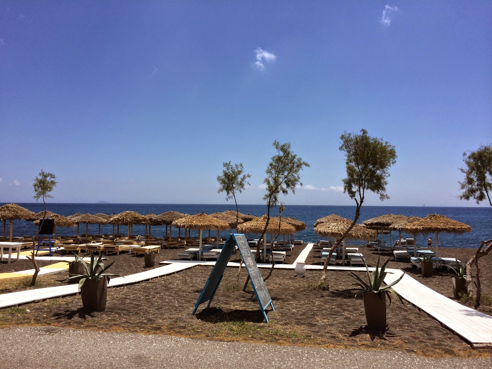 Perissa Beach (Black Sand Beach) - Santorini, Greece - Travel is my ...