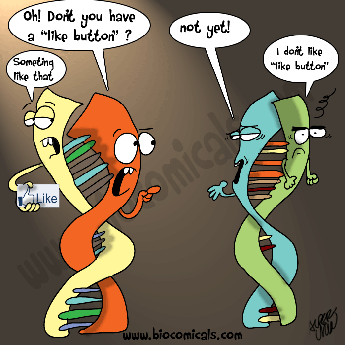 Biocomicals: Evolution of genes