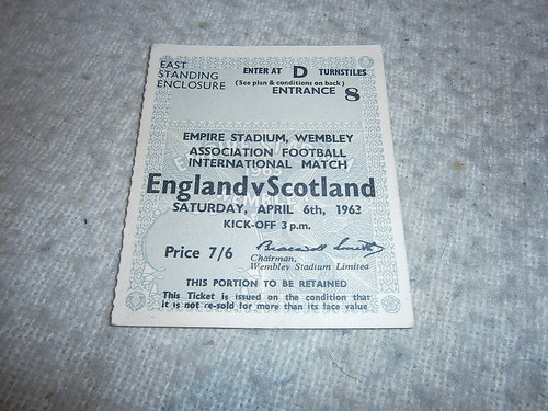 Old Scottish Football: England v Scotland 1963 Wembley